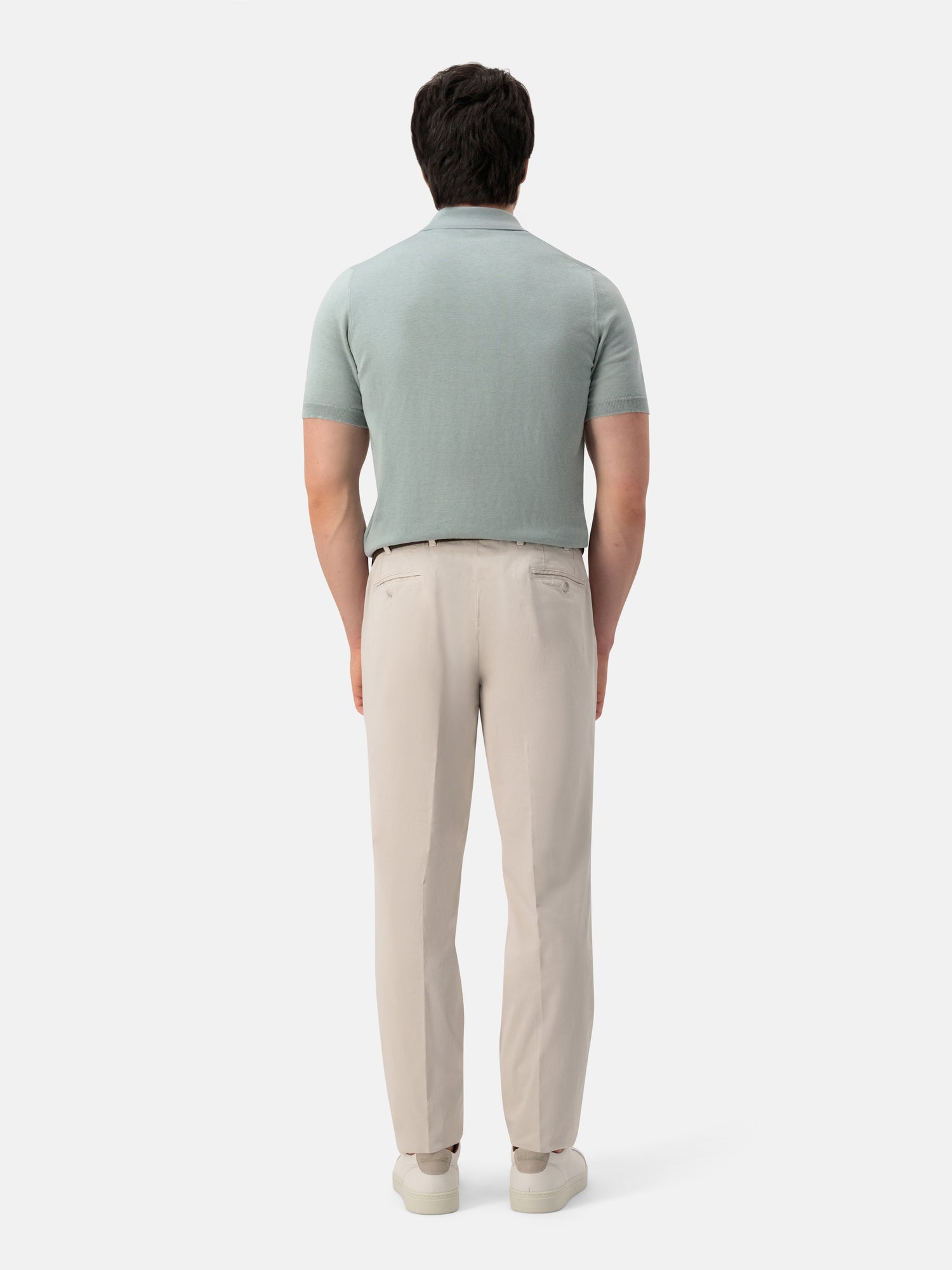 Mandelli Beige Cotton Chino Trousers – Italian Tailored Smart-Casual Pants