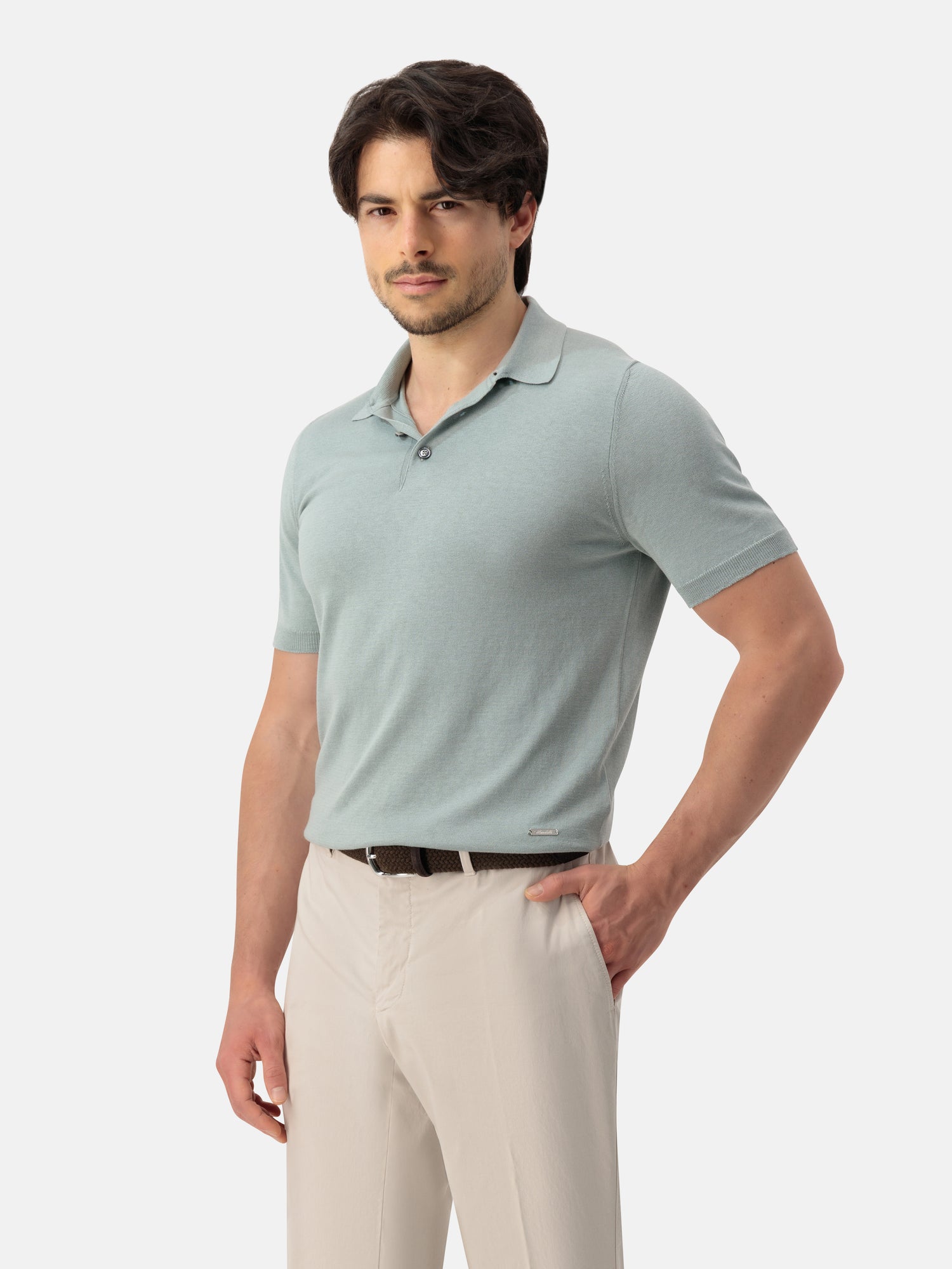 Mandelli Beige Cotton Chino Trousers – Italian Tailored Smart-Casual Pants